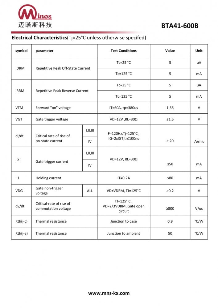 BTA41-600B datasheet page 2