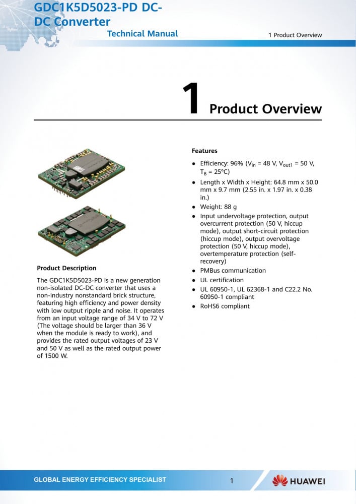 GDC1K5D5023-PD technical manual page 6