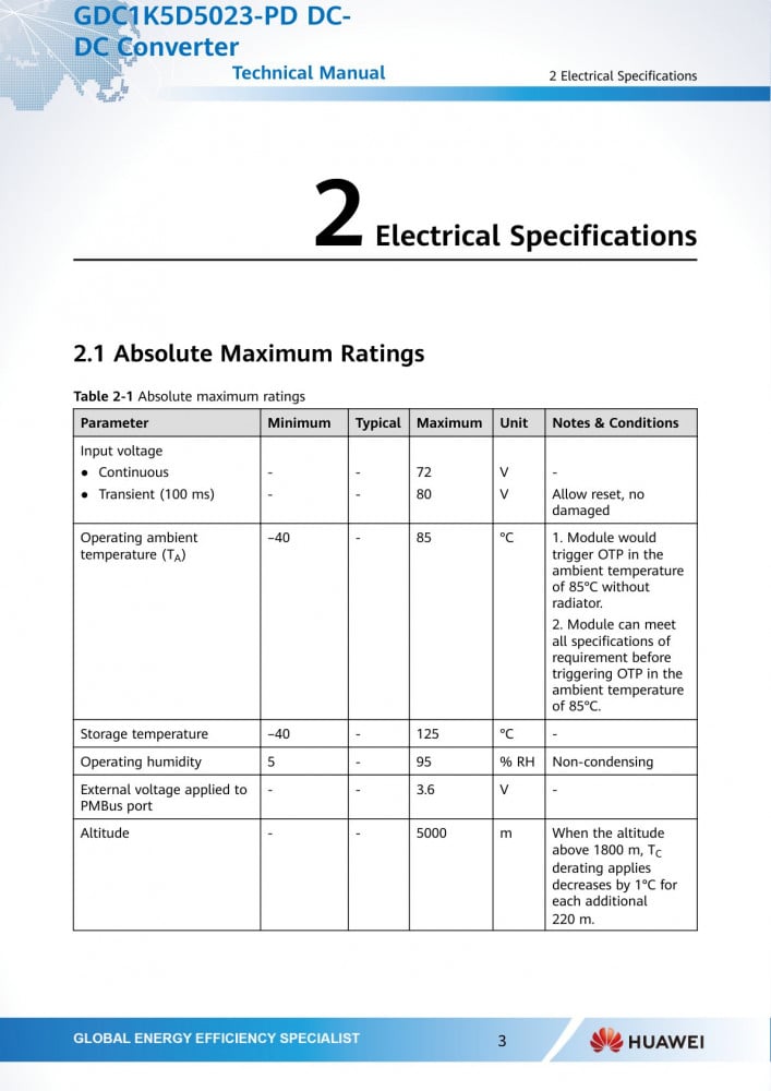 GDC1K5D5023-PD technical manual page 8
