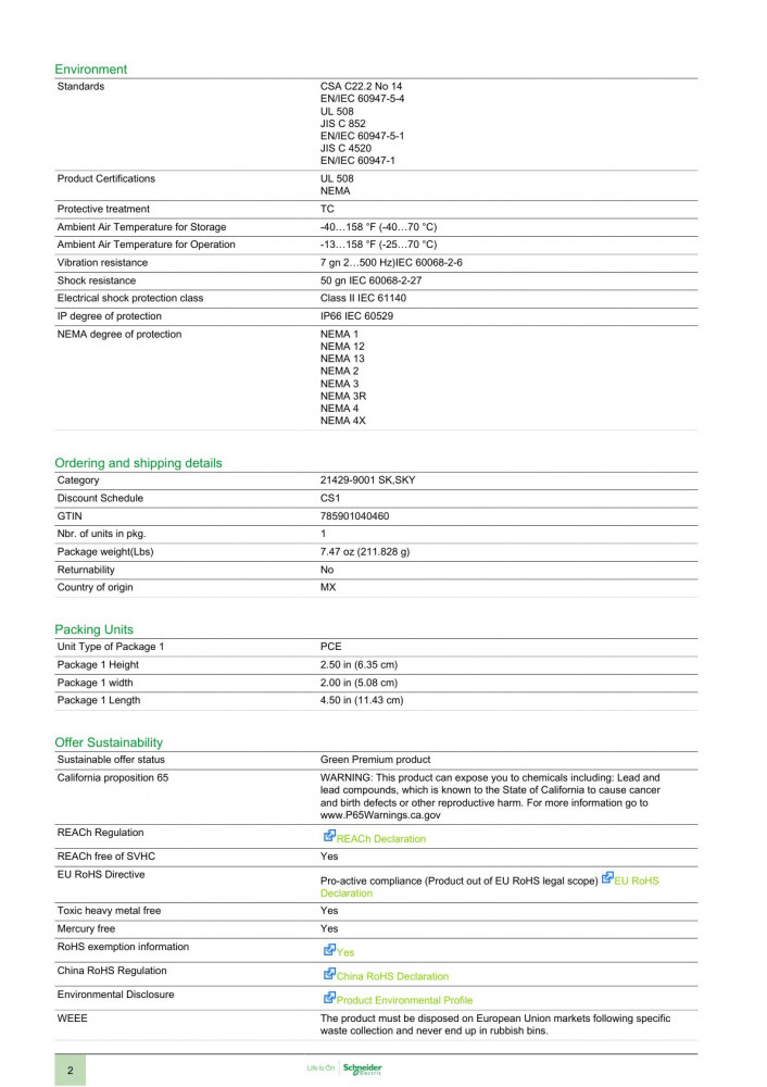 9001SK1L35RH13 technical document page 2