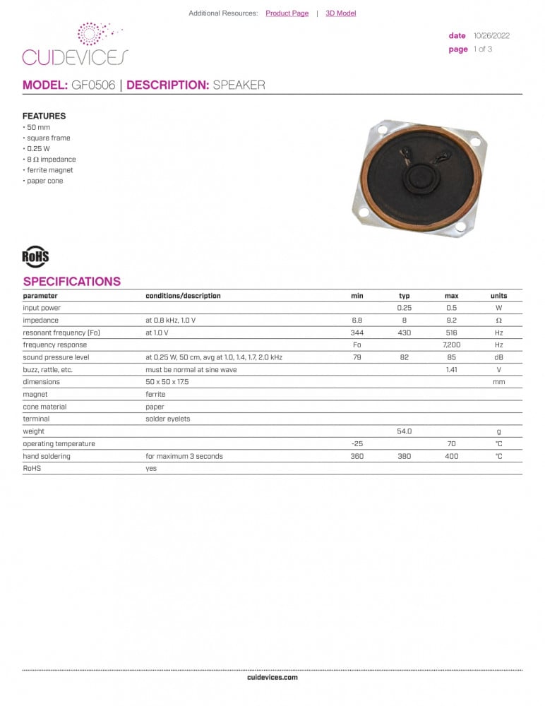 GF0506 technical document page 1