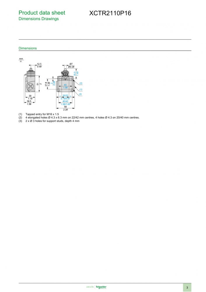 XCTR2110P16 product documentation page 3