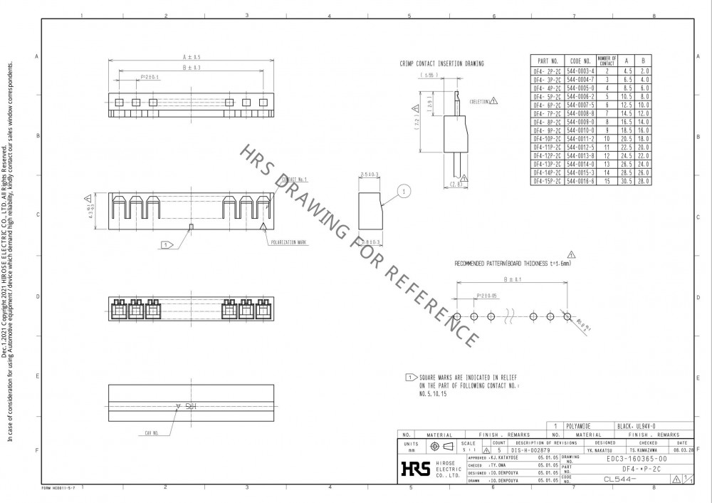 HRS DF4 series technical drawing preview