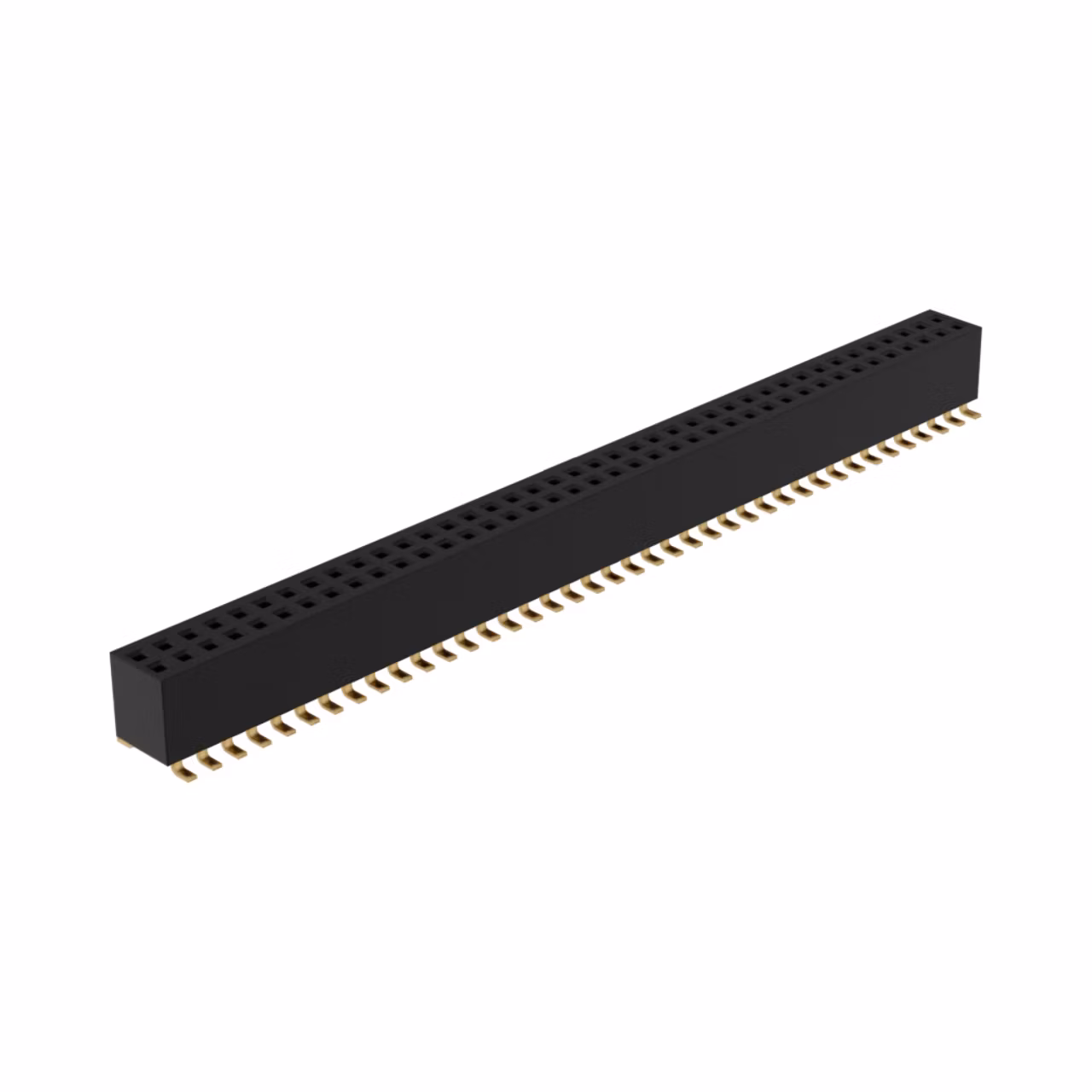 1.27mm Pitch Board-to-Board Receptacle, Dual Row, Vertical, Surface Mount, 0.25µm Gold (Au) Plating, without Kapton Tape, 80 Circuits, Tube,  Lead-Free for sale