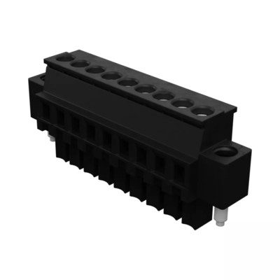 3.81mm Pitch Eurostyle Vertical Plug, with Retention Screws and Standard Imprinting, Rear Wire Entry, Black, 9 Circuits for sale