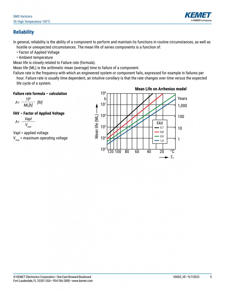 KEMET VE series document page 5