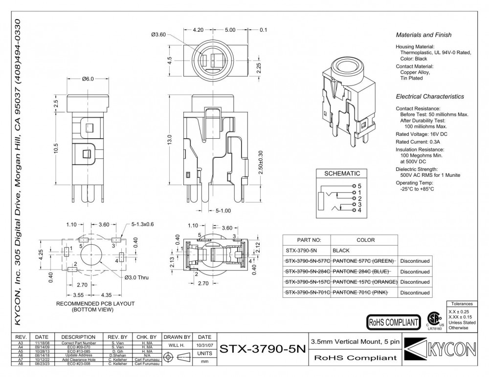 STX-3790-5N technical drawing preview