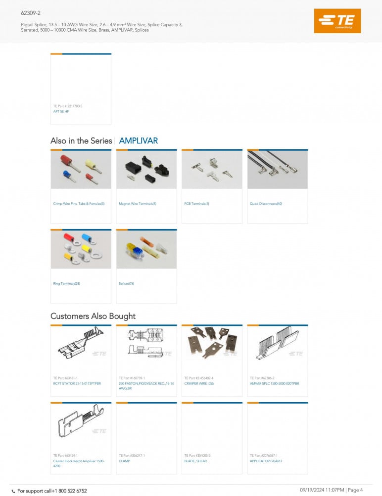 TE Connectivity 62309-2 technical document page 4