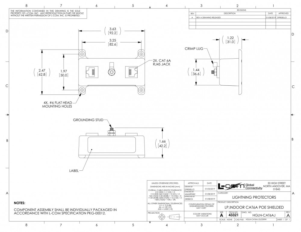 HGLN-CAT6AJ technical document preview