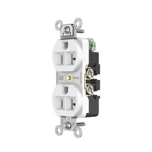 Straight Blade Devices, Receptacles, Duplex, Commercial/Industrial Grade, 2-Pole 3-Wire Grounding, 20A 125V, 5-20R, Ivory for sale