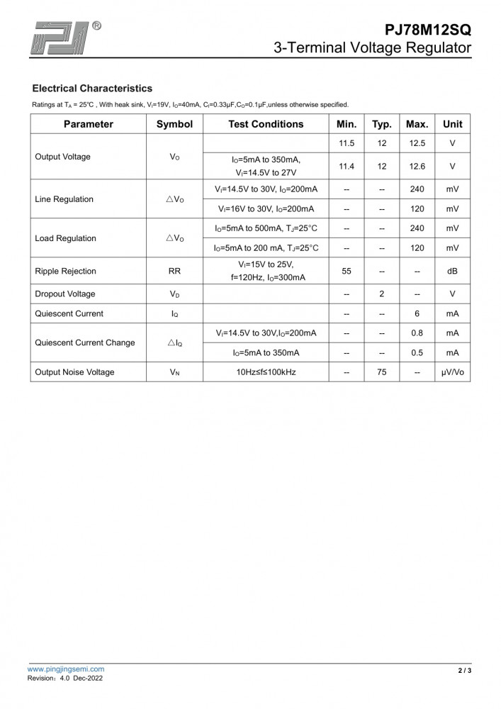 PJ78M12SQ datasheet page 2