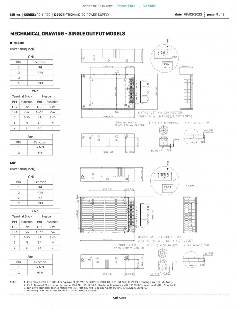 PCM-400 datasheet page 4