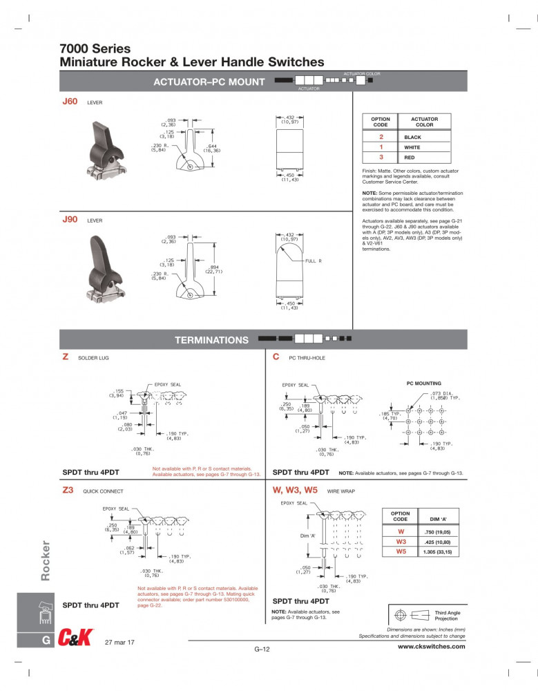 C&K 7000 Series datasheet page 10