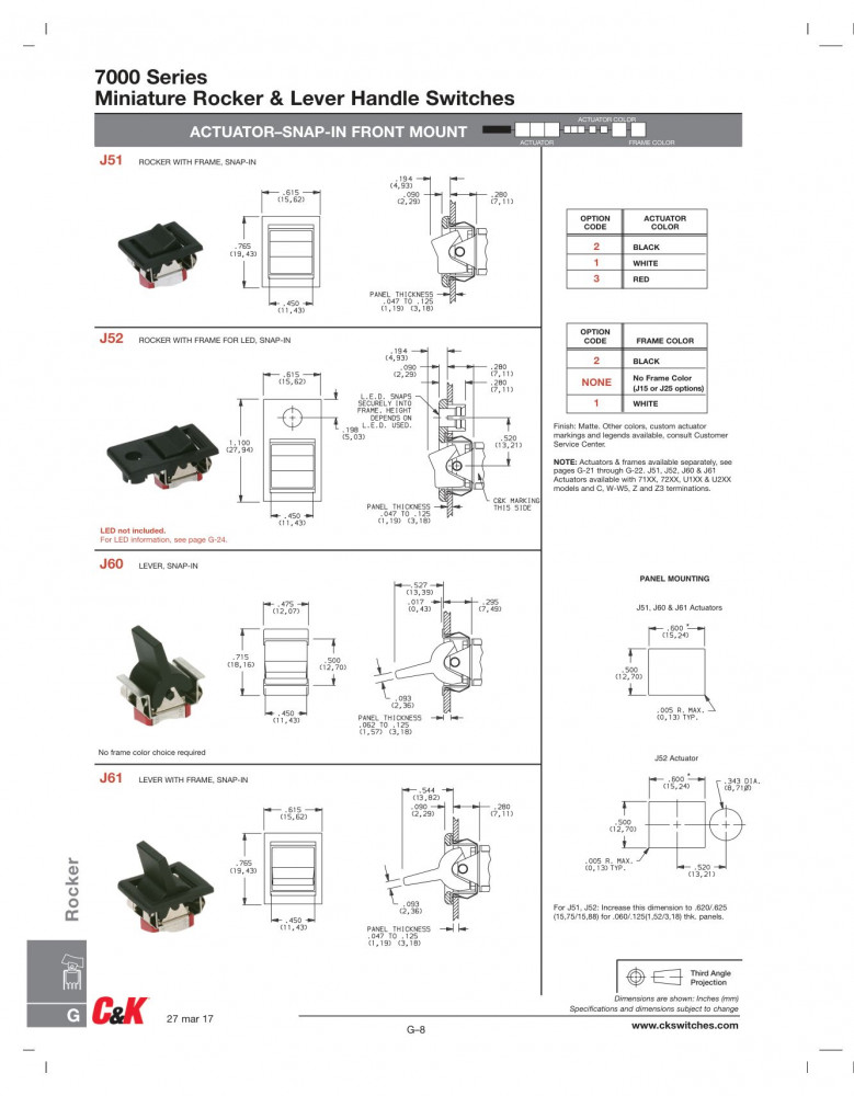 C&K 7000 Series datasheet page 6