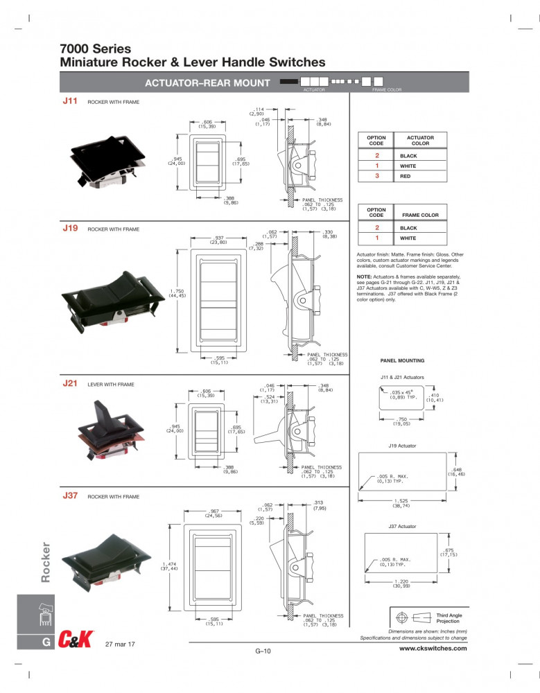 C&K 7000 Series datasheet page 8