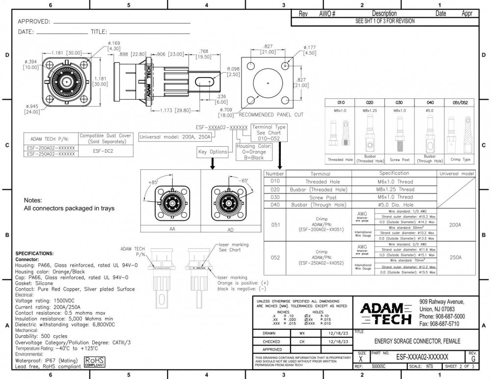 ADAM TECH ESF-350A02 drawing, page 2