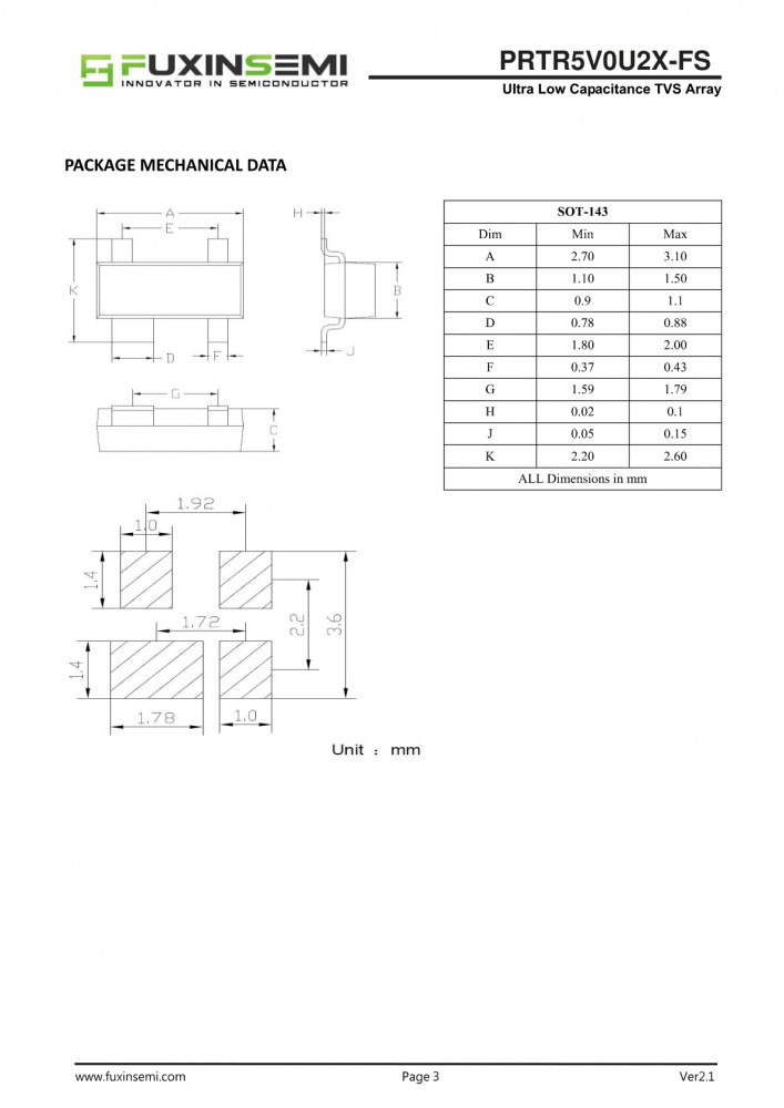 PRTR5V0U2X-FS datasheet page 3