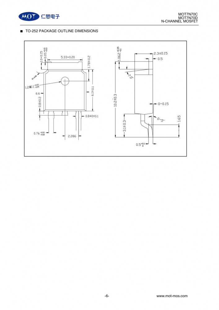MOT7N70D datasheet page 6