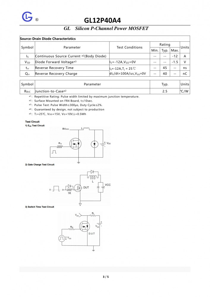 GL12P40A4 datasheet page 3