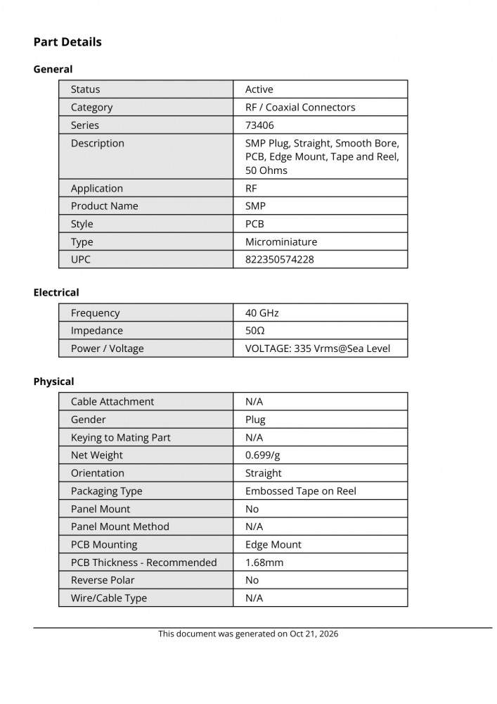 MOLEX 734155740 technical document page 2