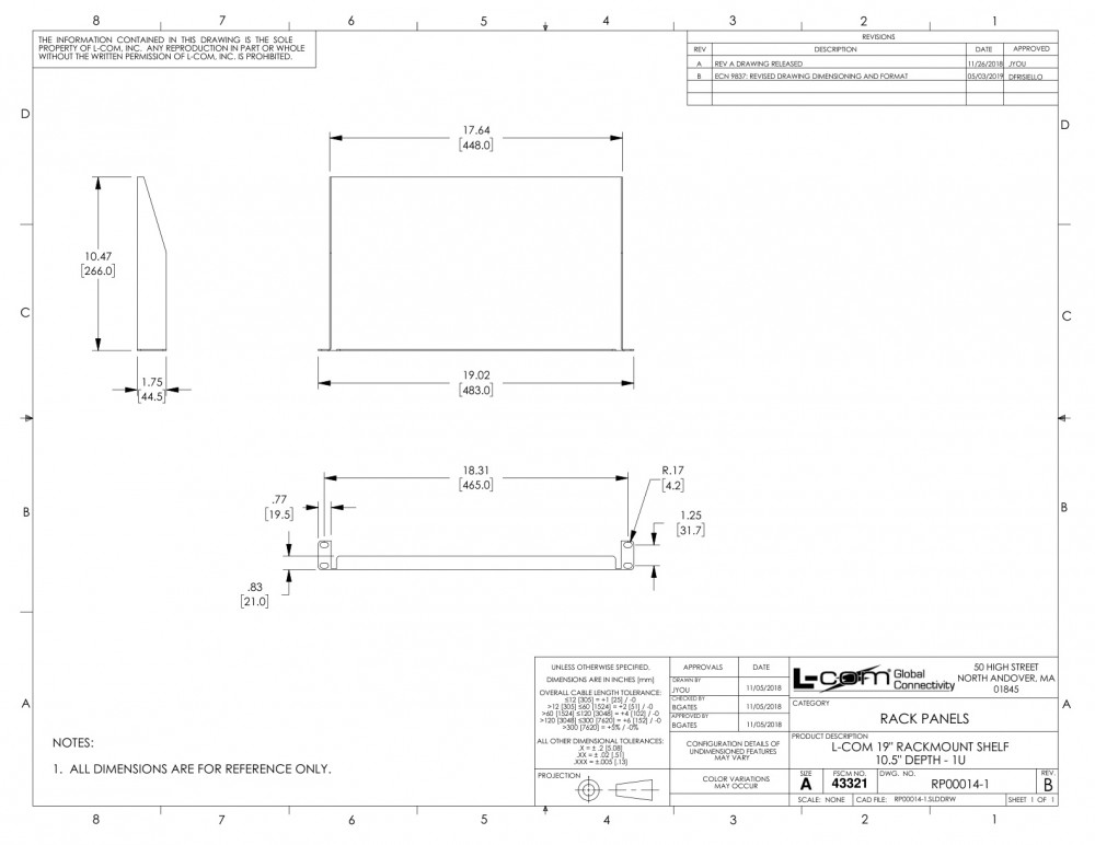 L-com RP00014-1 technical document page