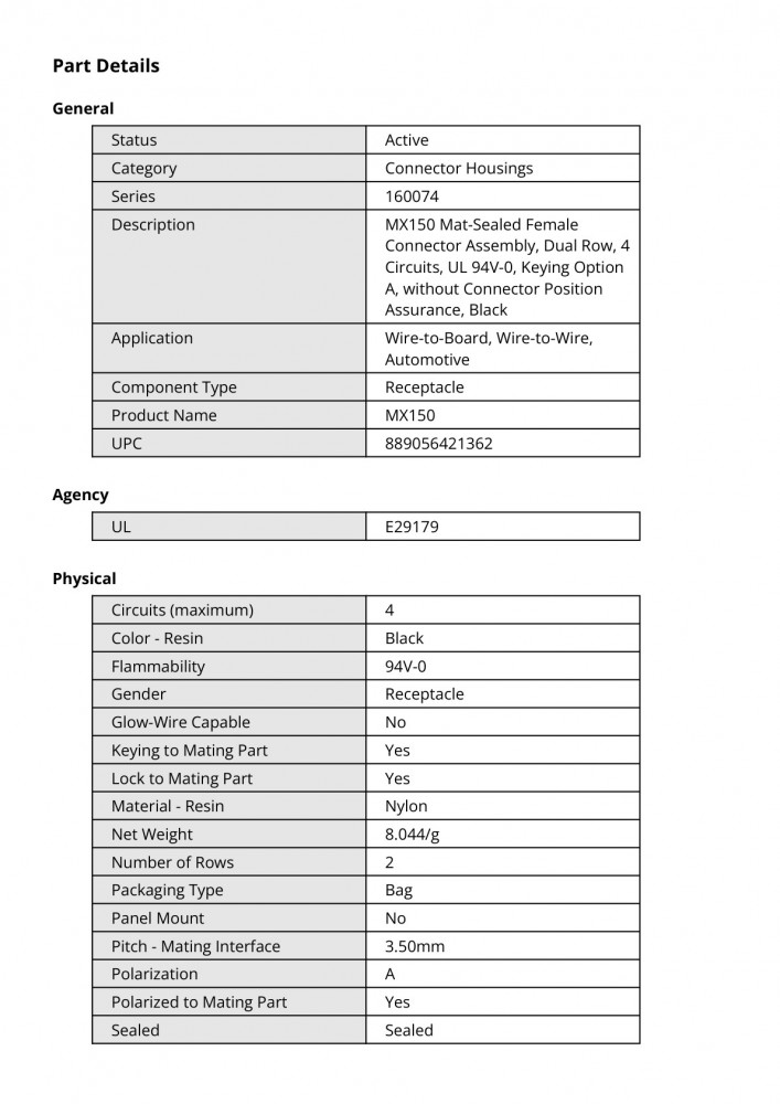MOLEX 1600742001 product document image 2