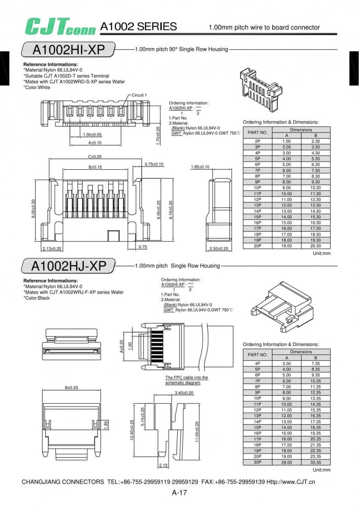 CJT A1002 series technical document page 8