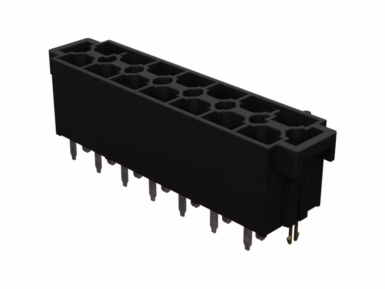 10.00mm Pitch Mini-Fit Sr. Header, Dual Row, Vertical, 3.18mm PCB Thickness, Tin (Sn) Plating, 14 Circuits, USE NYE LUBE ON MATING SURFACES for sale