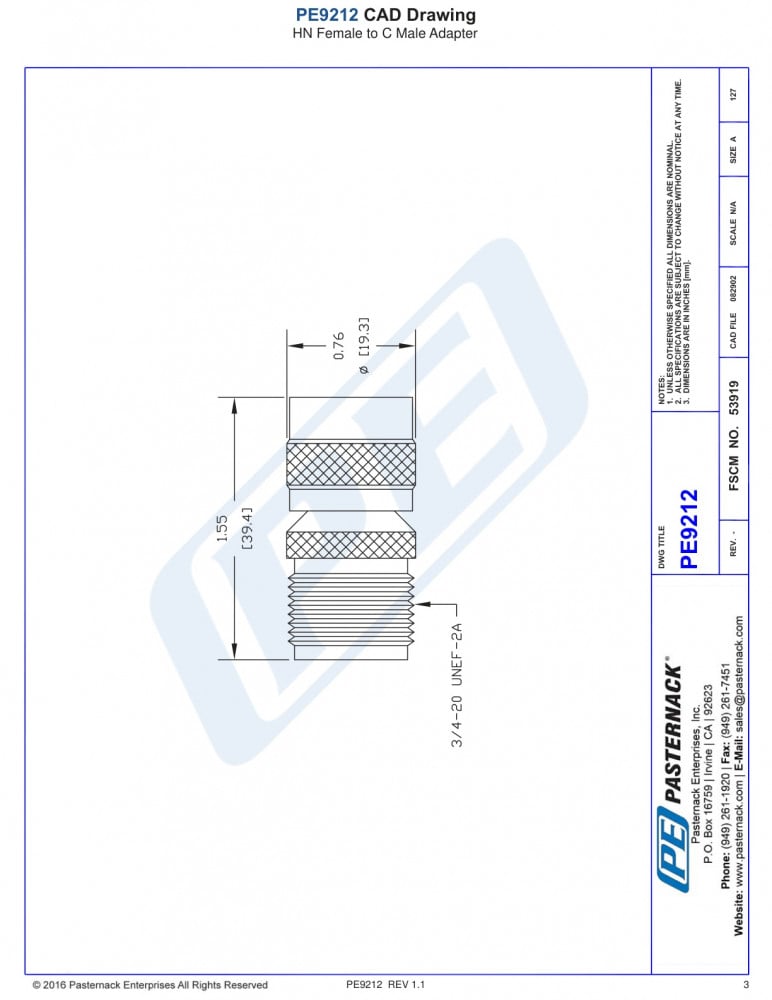 PE9212 technical document page 3