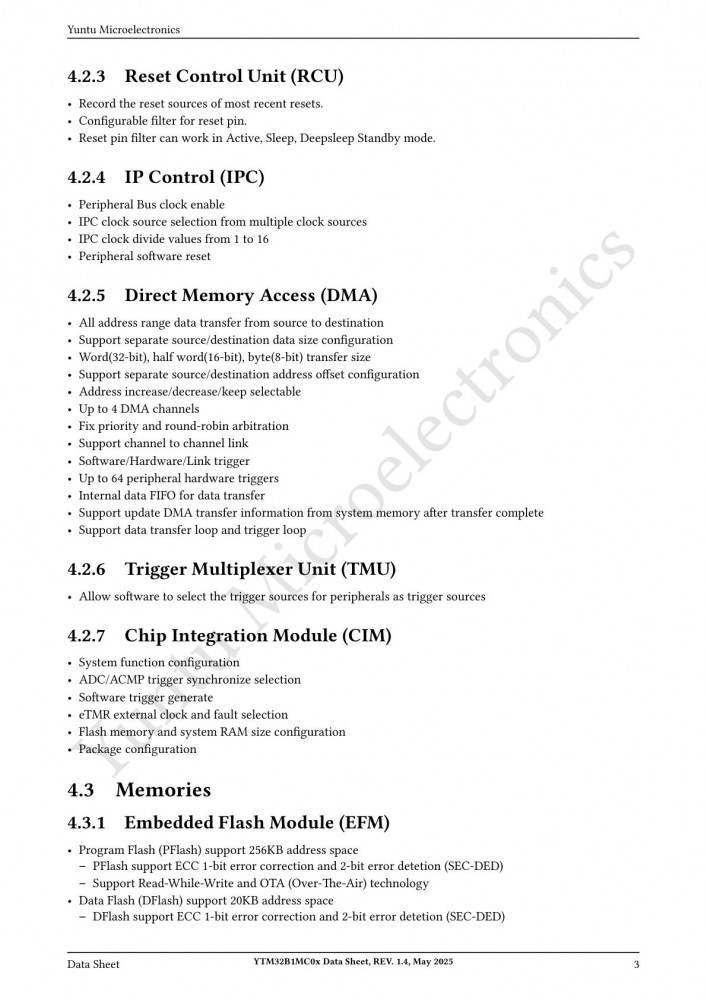 YTM32B1MC0x datasheet page 7