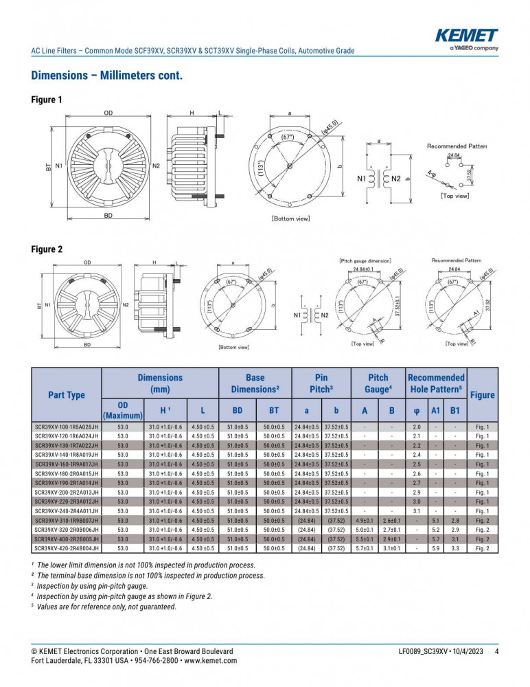 KEMET SCT39XV datasheet page 4