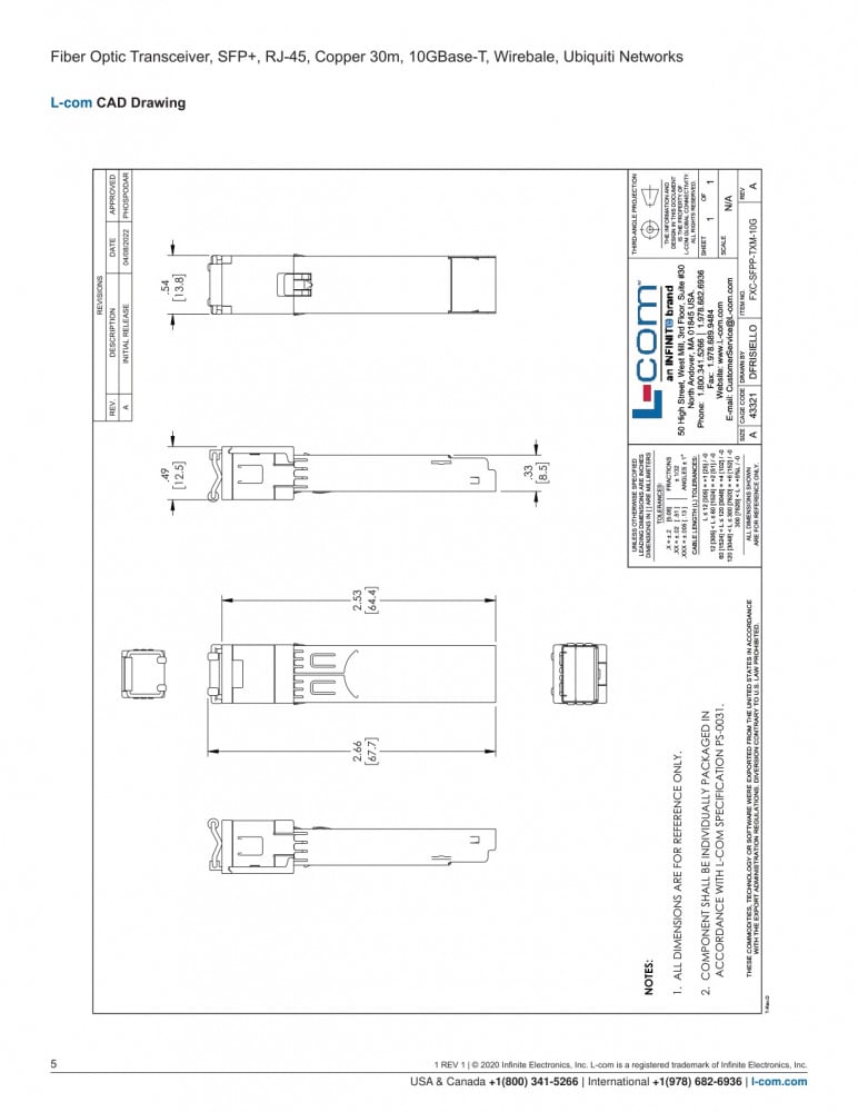 FXC-SFPP-TXM-10G-UBI datasheet page 5