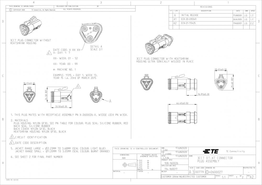 DEUTSCH 2-2600023-8 drawing page 1