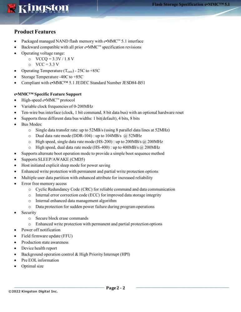 Kingston 04EM04-N3GM627-GA06U datasheet page 10