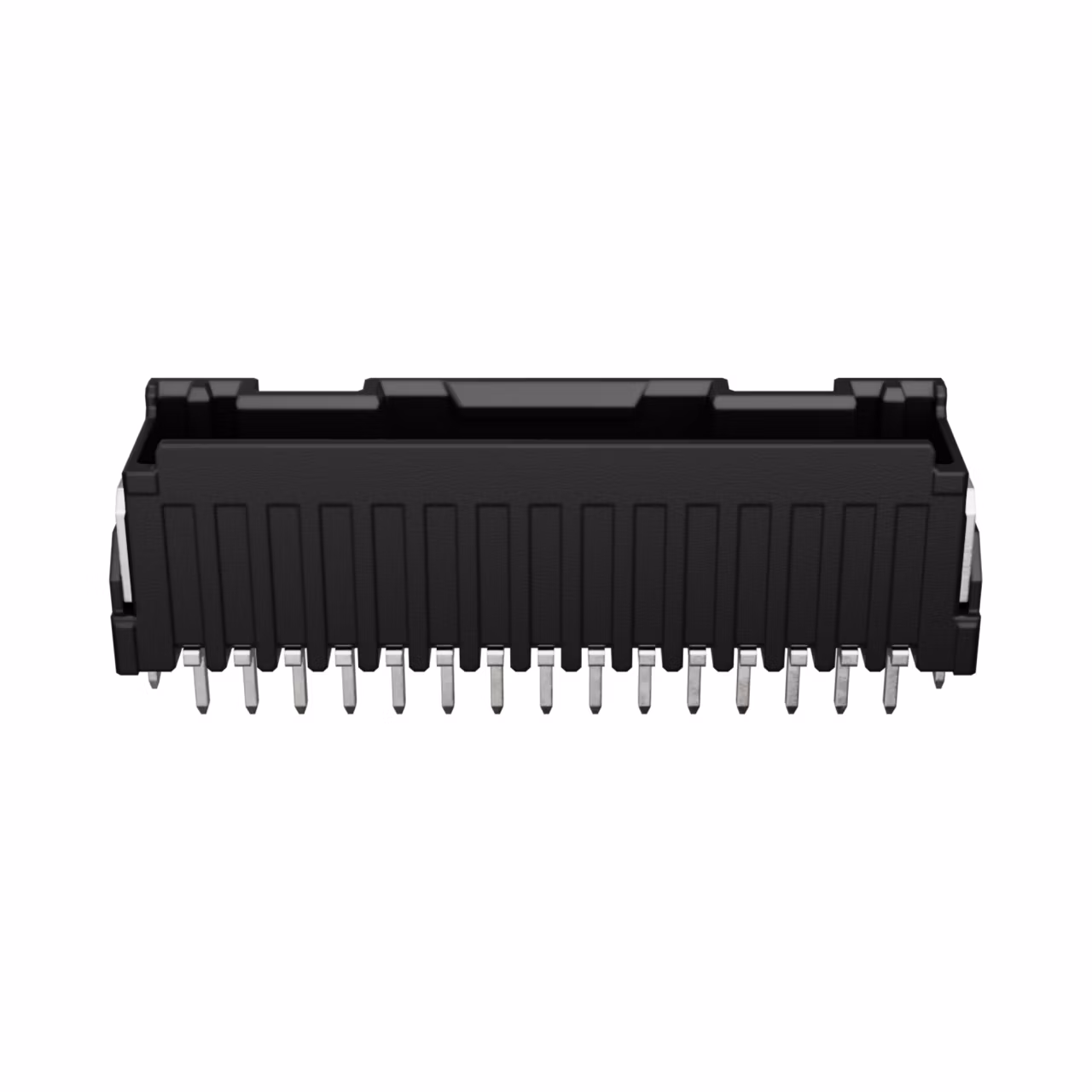 Micro-One Wire-to-Board Header, Vertical, 2.00mm Pitch, Single Row, Glow-Wire Capable, Through Hole, 15 Circuits, Tin-Bismuth Plating, Black, with Potting Capability for sale