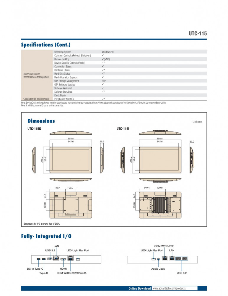 UTC-115I technical document page 2