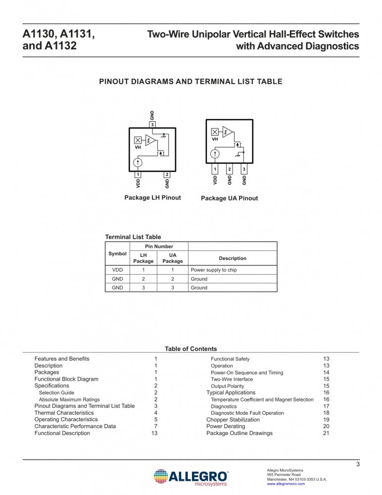 A1131ELHLX-T datasheet page 3