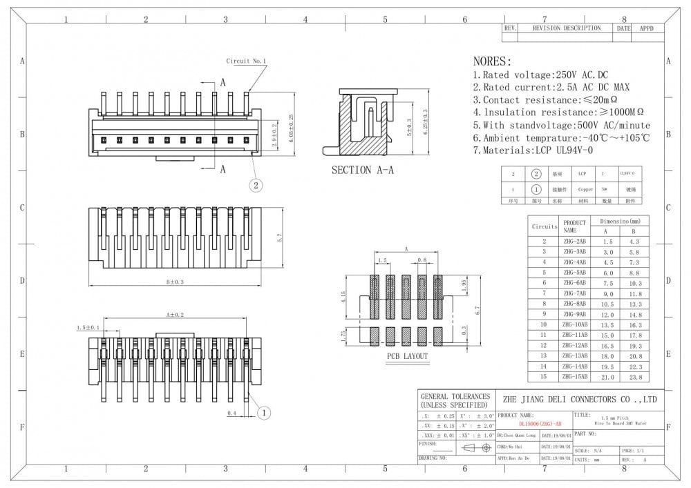 DLL ZHG technical drawing page 1
