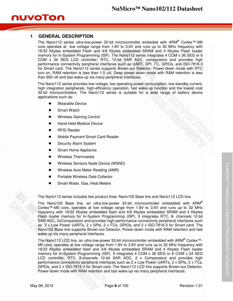 NANO102ZC2AN datasheet page 8