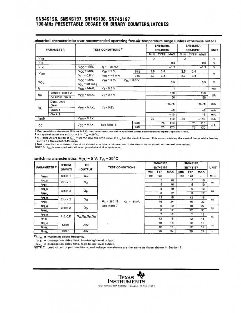 54S197 technical document page 10