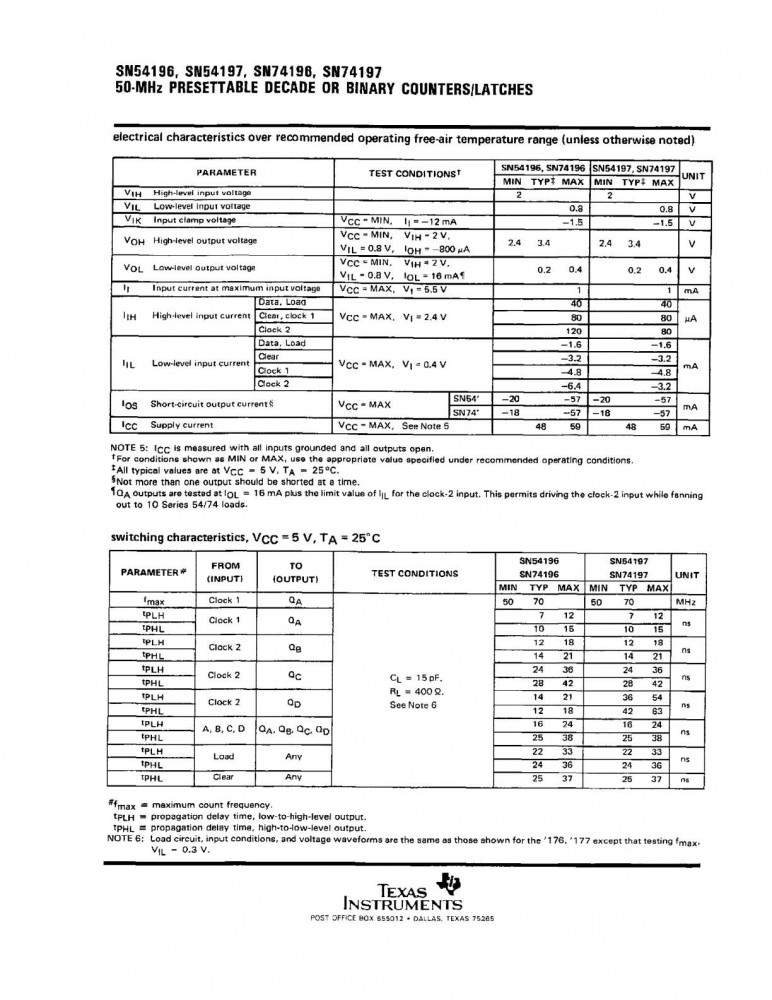 54S197 technical document page 6