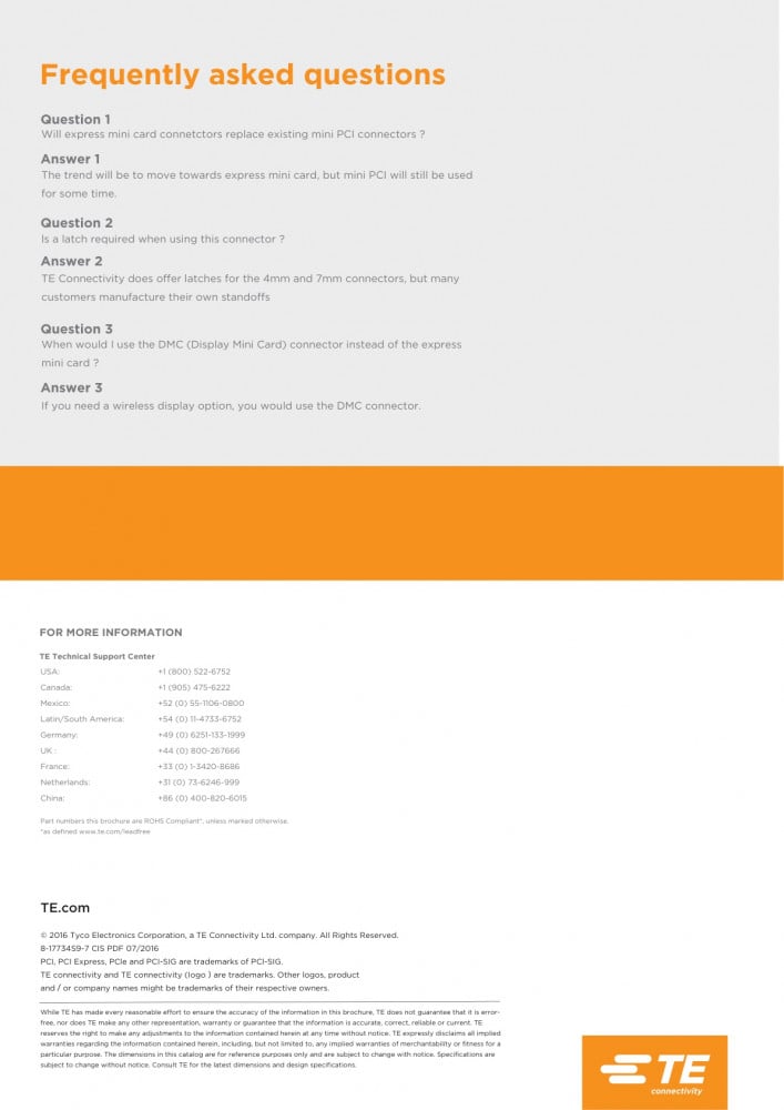 TE Connectivity Express Mini Card socket guide page 4