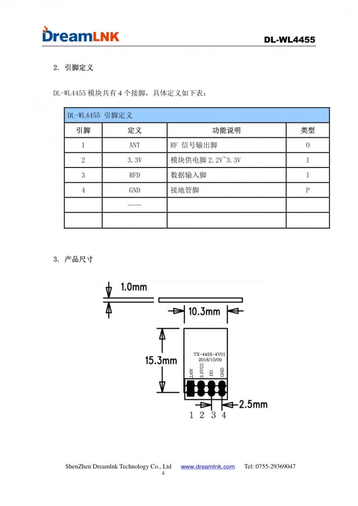 DL-WLC4455 datasheet page 4