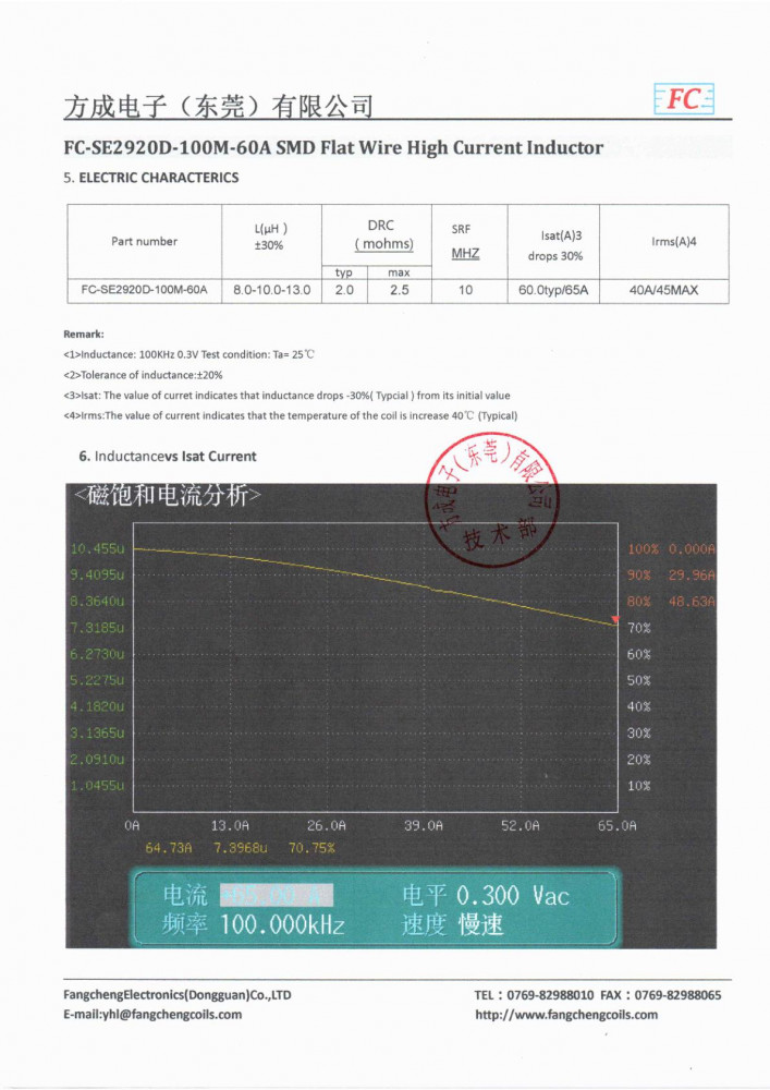 FC-SE2920D-100M-60A technical document page 2