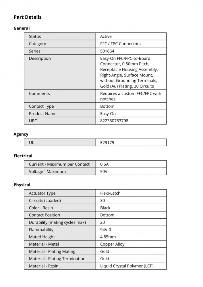 MOLEX 5018643092 product document image 2