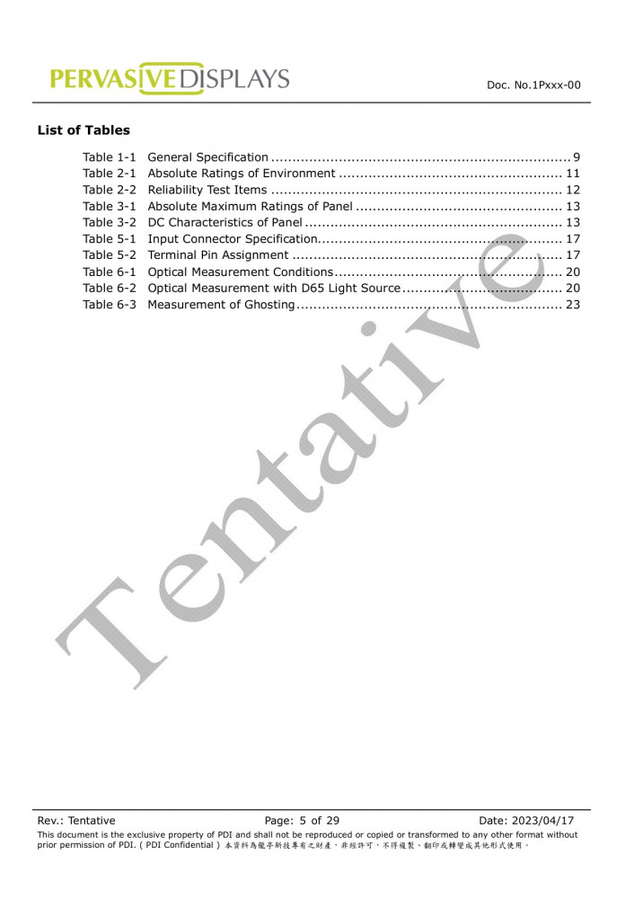 E2271KS091 specification page 5