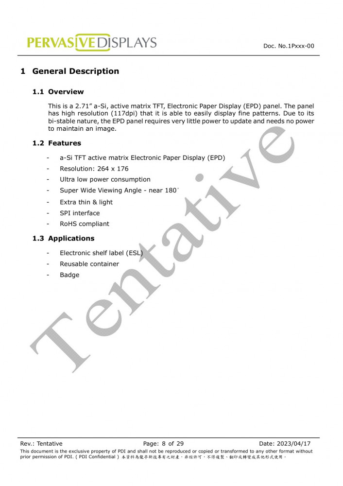 E2271KS091 specification page 8
