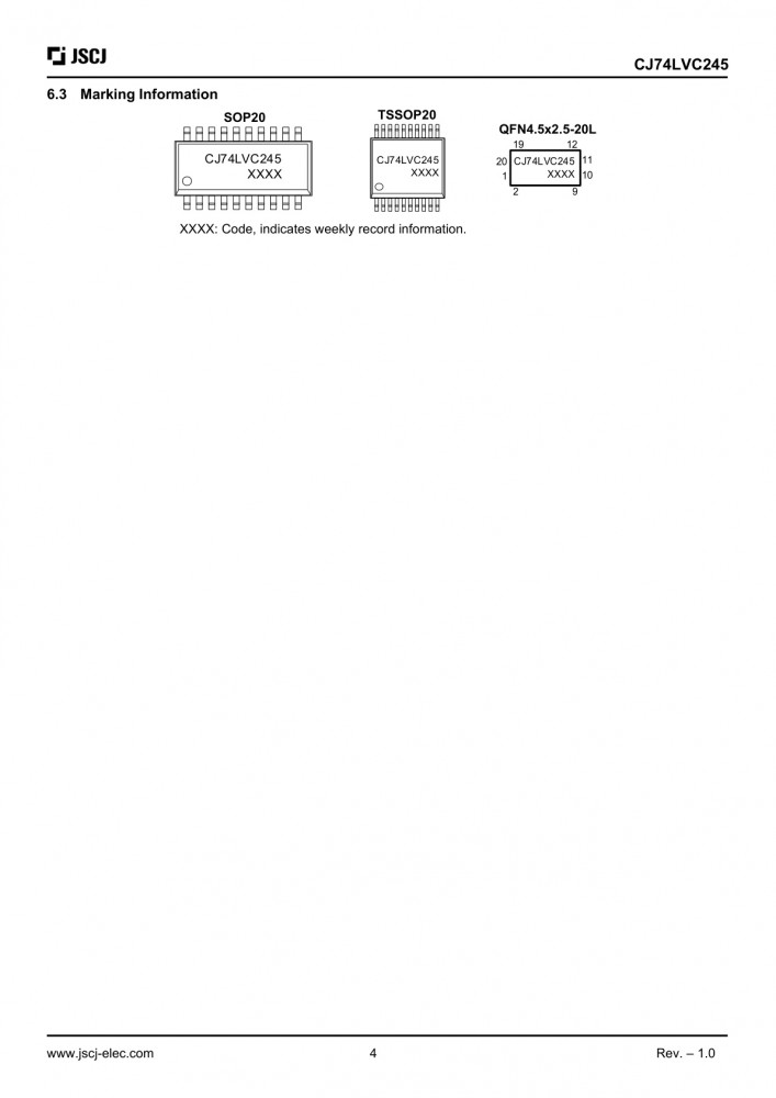 CJ74LVC245 datasheet page 4