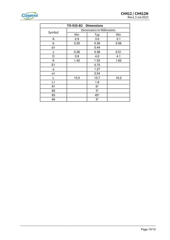 CH412SR datasheet page 10