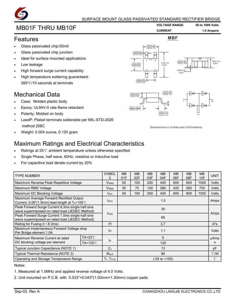 MB06F datasheet page 1